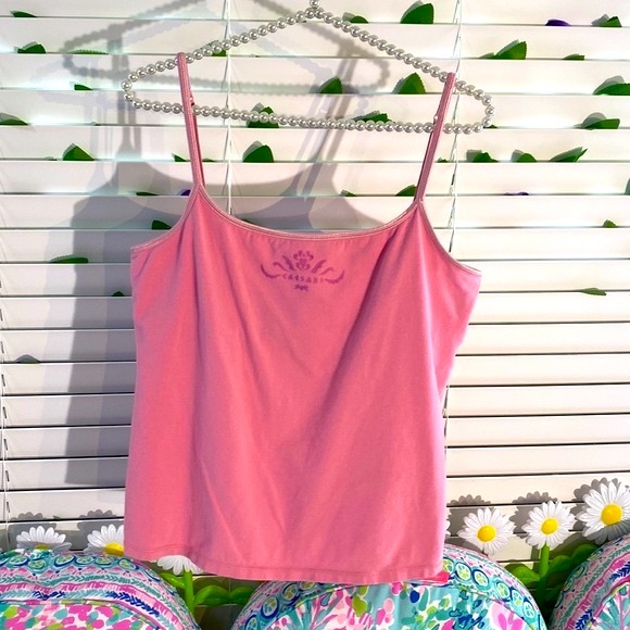 Caesars | Tops | Caesars Palace Light Pink Cami With Shelf Bra | Poshmark